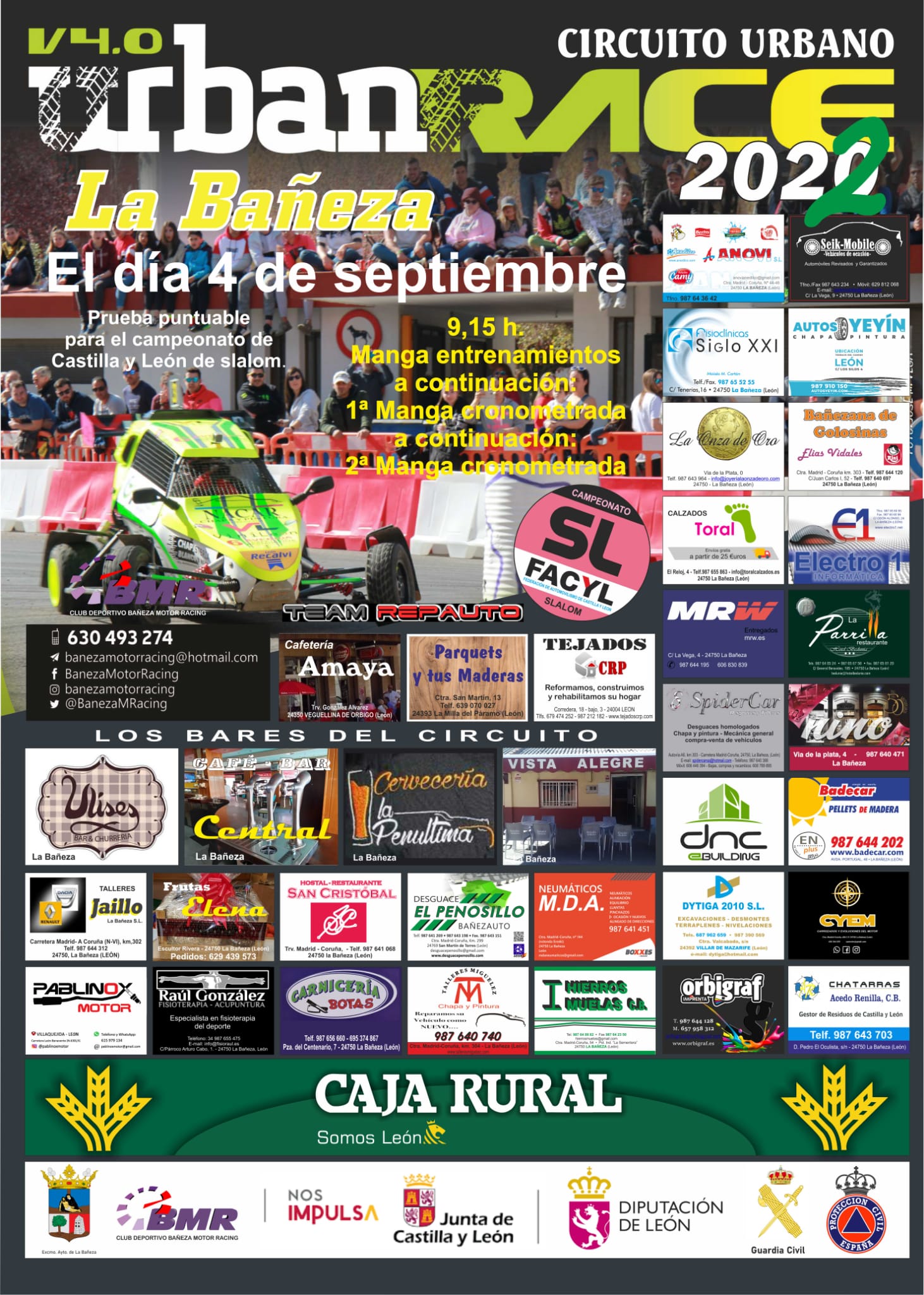 Cartel Oficial de la 4.0 Urban Race 2022 - CD Bañeza Motor Racing